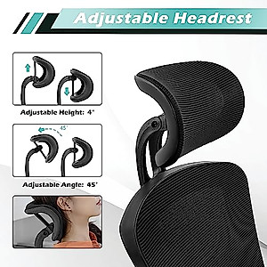 PrimeZone Home Office Desk Chair - Ergonomic Computer Chair with Adjustable Flip-Up Armrests, Tilt Function, Lumbar Support & Headrest, Task Chair for Work & Study, 350 lbs Capacity, Black