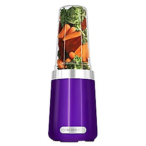 Big Boss powerful and Professional 15 Piece high speed 600 Watt personal countertop blender/Mixer - Recipe book included- Pulverizes and Liquefies fruits and vegetable – Simple and easy to use- Purple