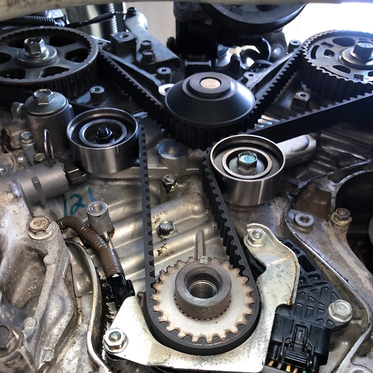 TCKWP329 Engine Timing Belt Kit with Water Pump Fit for 2003-2018 honda odyssey accord pilot Ridgeline Acura MDX RDX RL TL TSX ZDX 3.0L 3.5L 3.7L Replace# TCKWP329 TKH002 19200-RDV-J01