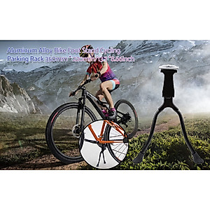 Center Mount Double Leg Bike Kickstand, Adjustable Practical Mountain Bike Foot Stand for 26 inches and Above Wheel Mountain Bike,Road Bicycle,Adult Bike,Sports Bike, Center Mount Double Leg Bike