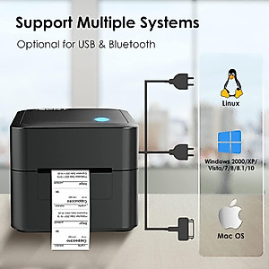 iDPRT Bluetooth Thermal Label Printer Super Quick Address Label Printer, 1"-3.15" Width Wireless Label Maker with APP for Barcode, Address, Mailing etc, Support Windows, Mac, iOS& Android