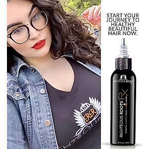 Righteous Roots Rx Hair Oil for Hair Growth, Anti Frizz and Thickener Best for Curly, Wavy Natural Hair and Beards. 4fl oz (Previously known as Hair RX)
