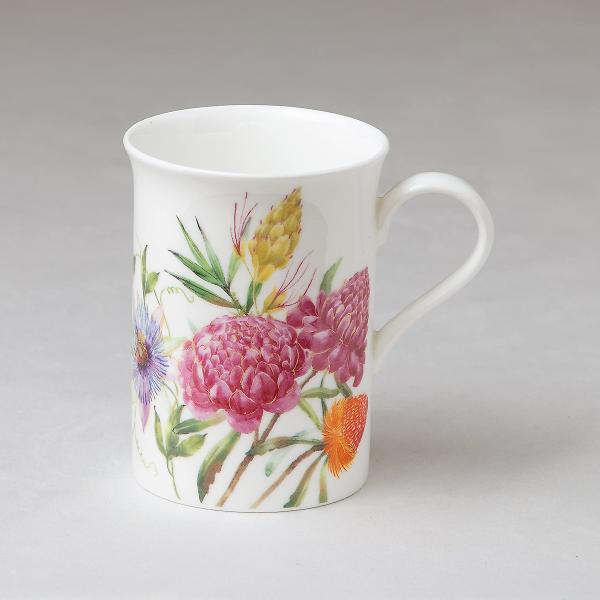 Grace Teaware Bone China Coffee Tea Mugs 9-Ounce, Assorted Set of 4 (Beautiful Garden)