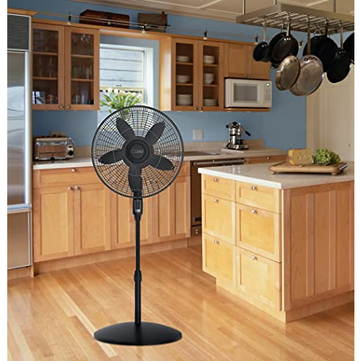 Lasko S18440 Performance 18-inch Oscillating Pedestal Standing Floor Fan with Remote Control and Adjustable Stand for Indoor, Bedroom, Living Room, Home Office & College Dorm Use – Black
