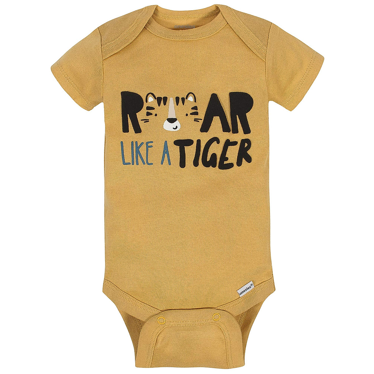 Onesies Brand Baby Boy's 8-Pack Short Sleeve Mix & Match Bodysuits, Dangerously Cute Tiger, 3-6 Months
