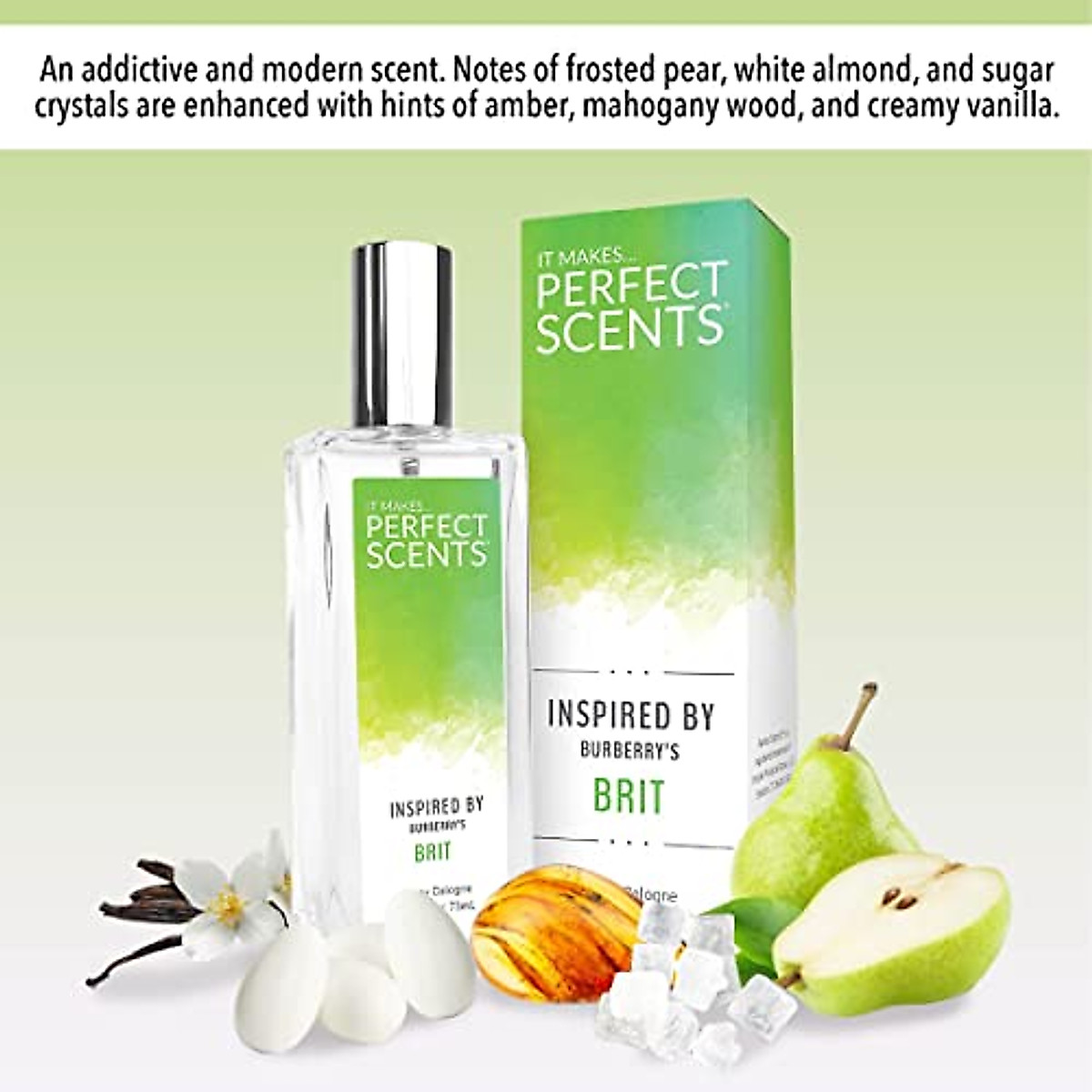 Perfect Scents Fragrances, Inspired by Burberry Brit, Women’s Eau de Toilette, Vegan, Paraben Free, Never Tested on Animals, 2.5 Fluid Ounces