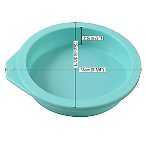 Newk Silicone Round Cake Mold, 6 Packs 4 Inch Silicone Disc Like Mold for Baking Cake, Resin Coaster, Layer Cakes, Cheese Cakes, Rainbow Cakes – 4"