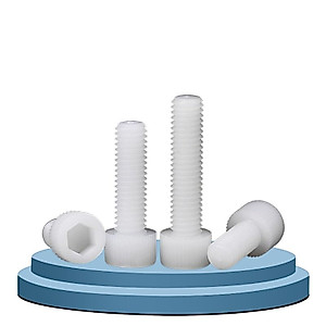 RAWARS Hexagon Socket Screws 10pcs White Nylon hex Socket Head Screws Cylindrical Head Plastic Glue Insulating Screws Cup Head Hexagon Socket Screws (Size : M5*12)