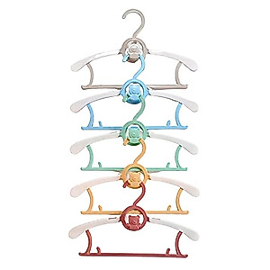 12 Pcs. Children Hangers , 11" - 14" Adjustable de Children Coat Hangers for Baby ,Child Nursery Closet Hangers, Non-Slip and Extendable Laundry Infant Hangers for Newborn Clothes
