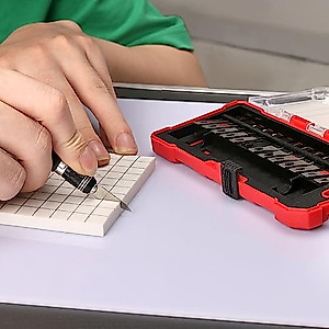 HAUTMEC 14 in 1 Hobby Knife Craft Knife Set SK5 for DIY Art Work Cutting - 1 Handles and 13 Spare Blades with Storage Case for Craft, Hobby, Carving, Art Modeling and Scrapbooking HT0109-HK