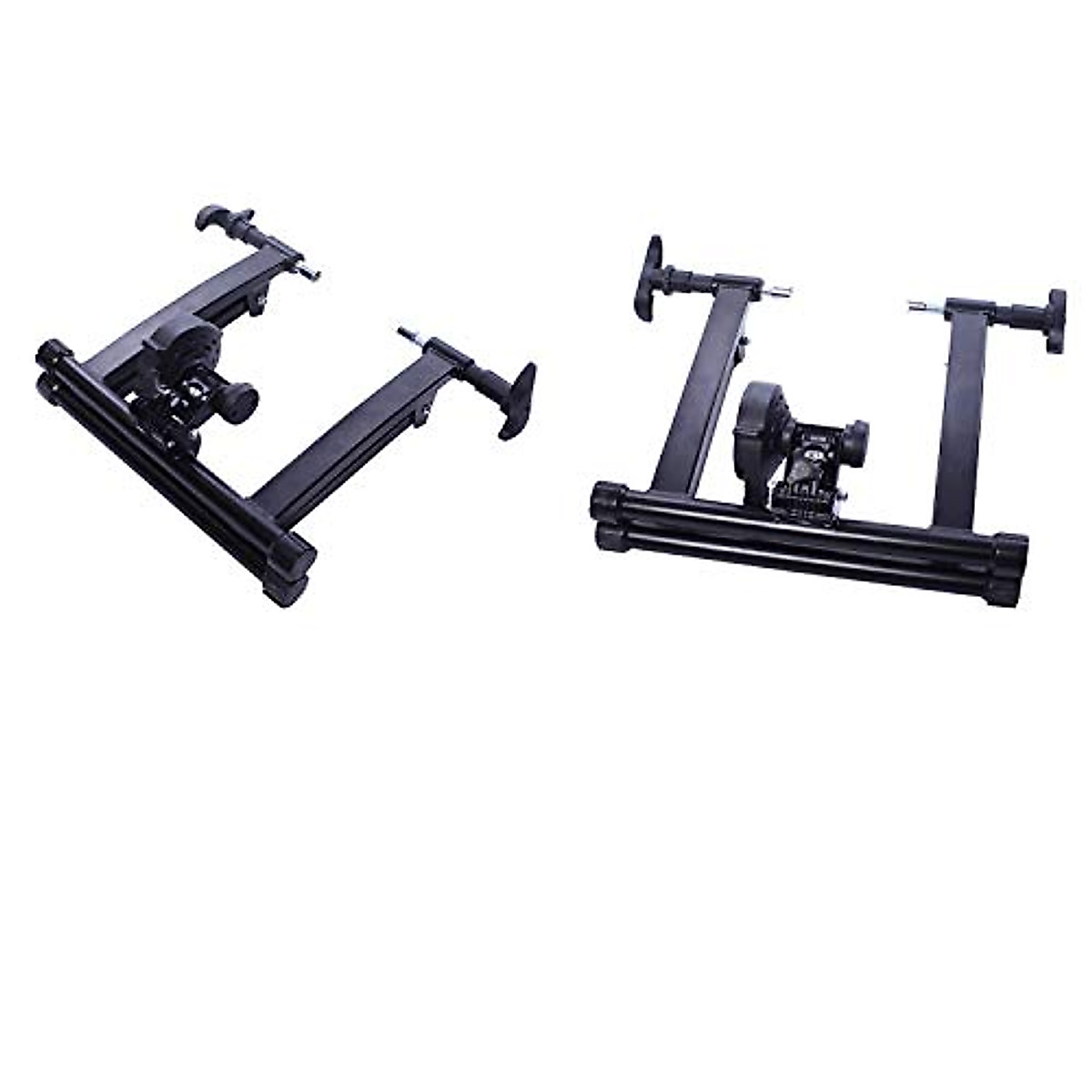 Signature Fitness Bike Trainer Stand Steel Bicycle Exercise Magnetic Stand with Front Wheel Riser Block, Black Classic
