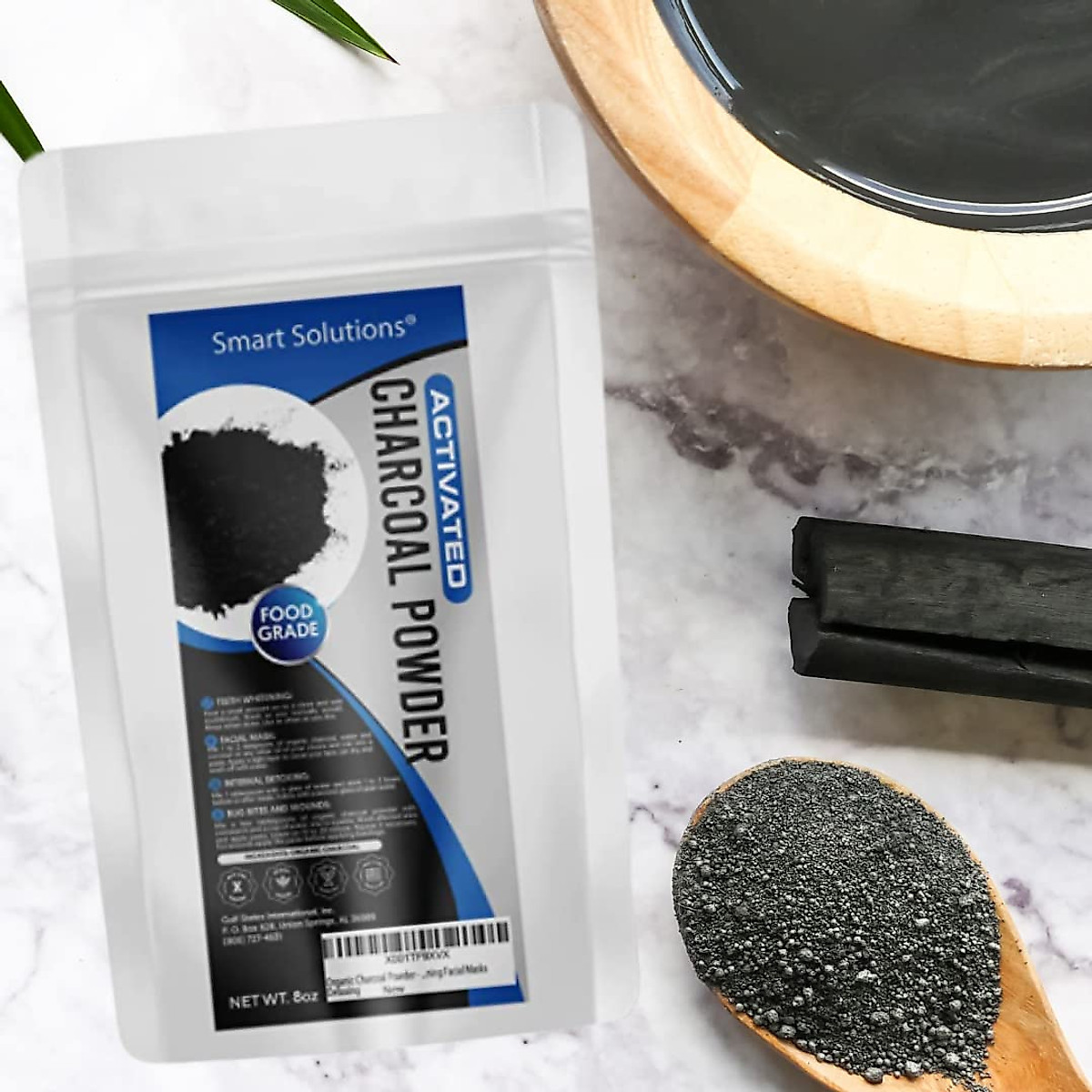 Smart Solutions Activated Charcoal Powder, 2 lb Bulk | 100% Natural, Premium Quality, Finely Ground, Multi-Purpose, Food Grade, Non-GMO, Vegan, No Fillers