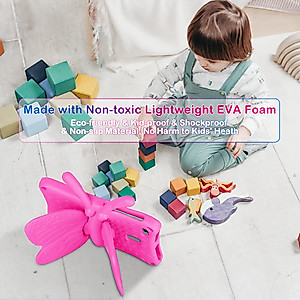 Feitenn Galaxy Tab A 8.0 Case for Kids 2019 SM-T290 / SM-T295, 3D Cartoon Butterfly Cover Non-Toxic EVA Kickstand Kid-Proof Shockproof Bumper Shell Girl Boy Gift for Samsung Tab A 8.0'' 2019 - Rose