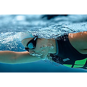 Arena Unisex Adult Cobra Tri Swimming Goggles for Triathlon and Fitness Swipe Anti-Fog Wide Vision Mirror Lens, Yellow Copper/Black