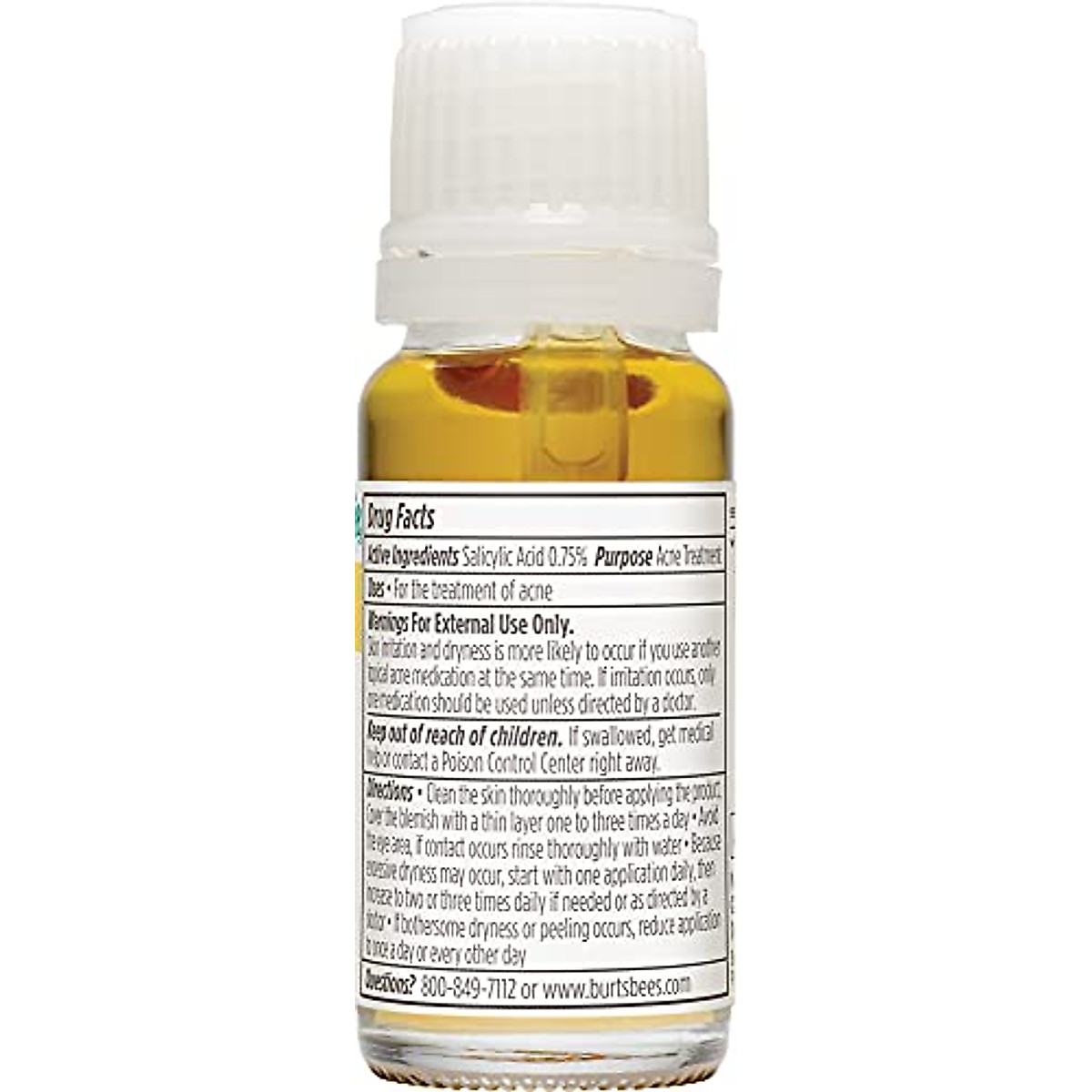 Burt's Bees Natural Acne Solutions Targeted and Minimizing Spot Treatment for Oily Skin, 0.26 Oz (Package May Vary)