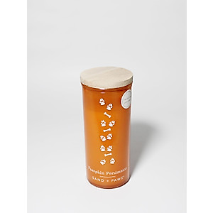 Sand + Paws Pumpkin Persimmon 10.5 oz Scented Candle - Autumn Home Fragrance, Neutralizes Odors, Sulfate Free, Cruelty Free – 100% Cotton Lead-Free Wicks - 10.5 oz