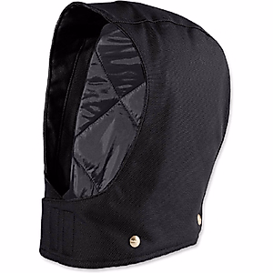 Carhartt mens Firm Duck Insulated Hood Winter Hat, Black, 2XL 5XL US