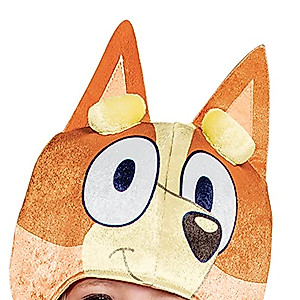 Disguise Bingo Costume for Kids, Official Bluey Character Outfit with Jumpsuit and Mask, Classic Toddler Size Medium (3T-4T)