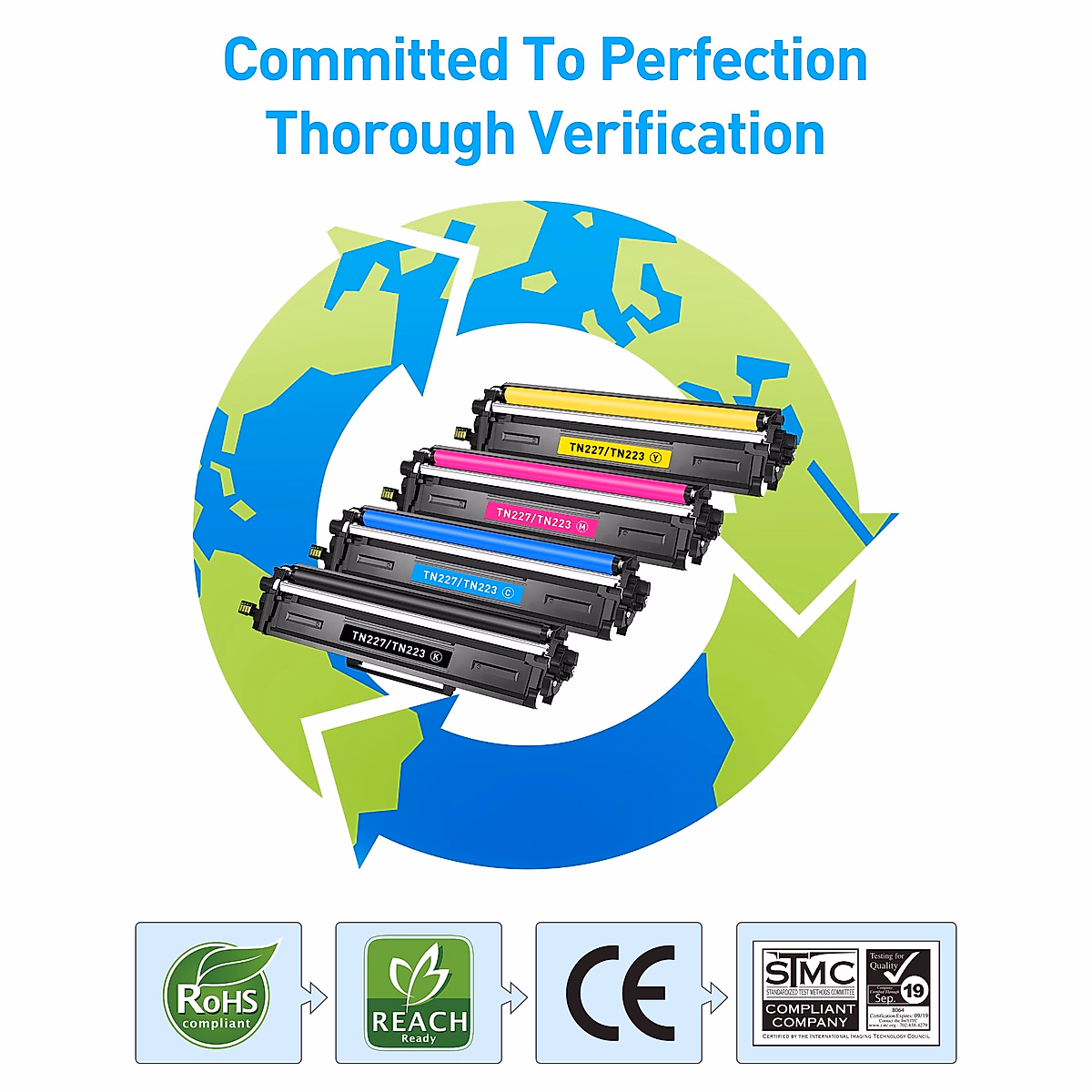 MasaiMara Compatible Toner Cartridge Replacement for Brother TN227 TN-227 TN227BK TN227C TN227M TN227Y High Yield Compatible with HL-L3290CDW HL-L3210CW MFC-L3750CDW MFC-L3710CW Printer (4 Pack)