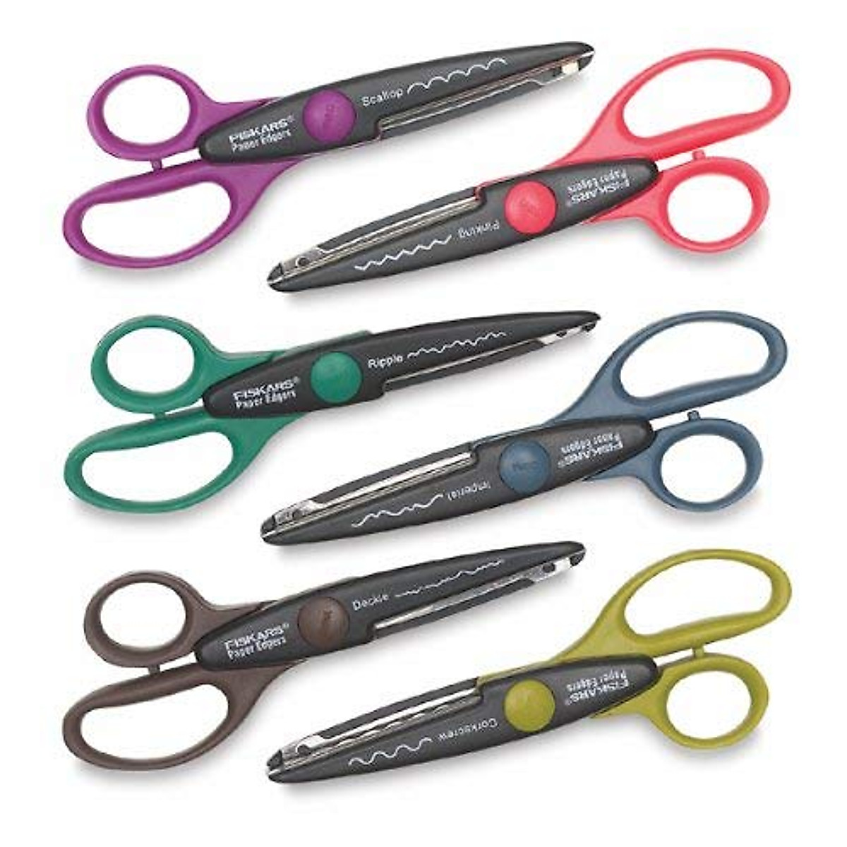 Fiskars 12-92047897J Paper Edger Scissors, Ripple