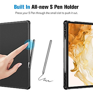 Fintie Case for Samsung Galaxy Tab S8 Plus 2022/S7 FE 2021/S7 Plus 2020 12.4 Inch with S Pen Holder, Multi-Angle Viewing Cover with Pocket Auto Wake/Sleep, Composition Book