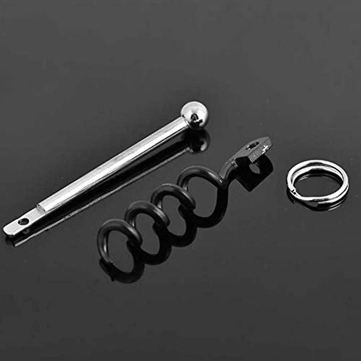2Pcs Portable Stainless Steel Wine Beer Bottle Openers with Keychain Multi‑Functional Corkscrews for Home Kitchens,Cafes, Restaurants,Outdoor Picnics,Camping and Parties Black