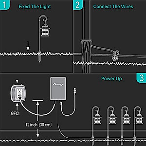Malibu Harbor Collection LED Pathway Light LED Low Voltage Landscape Lighting, Hanging Pathway Lights Dual Use Shepherd Hook Lights for Driveway, Yard, Lawn, Pathway, Garden 8422-4110-01