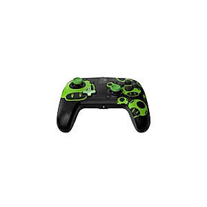 PDP REMATCH Enhanced Wired Power Nintendo Switch Pro Controller, Officially Licensed Switch Lite/OLED Compatible Gamepad, Customizable Programmable Buttons, Super Mario 1-UP Mushroom, Glow in the Dark