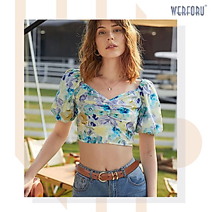 WERFORU 2 Pack Women Leather Belt Waist Skinny Dress Belts Solid Pin Buckle Belt for Jeans Pants