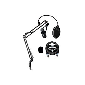 blucoil MXL BCD-1 Dynamic Mic for Live Broadcasts, Podcasting, Vocal Recording Bundle with Microphone Windscreen, Boom Arm Plus Pop Filter, and 10-FT Balanced XLR Cable