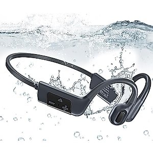 BEARTAIN Bone Conduction Headphones Swimming Headphones IP68 Waterproof Wireless Bluetooth 5.3 Earphones Open Ear Sports Headset with MP3 Player Ultra Light Headphones for Swimming Running