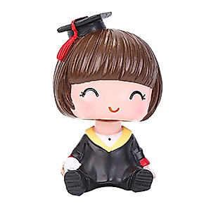 MUSISALY 1pc Doctor Bobble Head Ornament Kids Car Toys Desk Decoration Photo Ornament Graduation Cake Decor Cupcake Ornaments Doctor Figure Toy Shaking Head Toy Car Resin Desktop Ornament