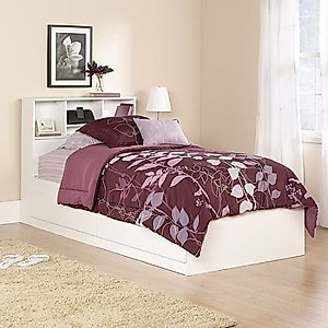 Mainstays Twin Storage Bed, Soft White