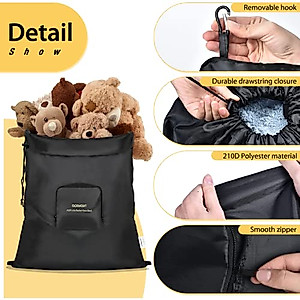 aceyoon 2PCS Extra Large Travel Laundry Bag, 43.5x27.6 inch Collapsible Drawstring Dirty Clothes Storage Bag Waterproof Travel Organizer Bags Fit for Home Travel and College Dorm