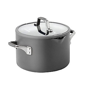 Calphalon Kitchen Essentials Easy System 6 Quart Stock Pot - Gray