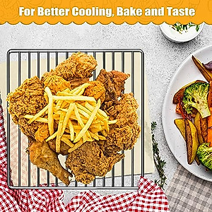 Air Fryer Rack for Ninja Foodi 10 in 1 SP101 Digital Air Fryer Countertop Oven, 13.4''*13.4'' Stainless Steel Air Fryer Accessories Roasting Steamer Grill Racks Baking Tray，Dishwasher safe