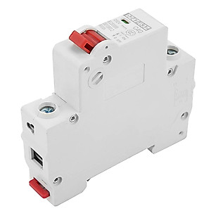 DC Circuit Breaker, DZ47-63Z-1P 40A Miniature Circuit Breaker Leakage Protection Air Switch Din Rail Installation for Solar System Power Generation System