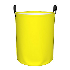 Large Laundry Hamper, Lemon Yellow Laundry Basket Collapsible Waterproof Storage Basket for College Dorm, Family Essentials