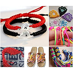 TONIFUL 2mm x 110 Yards Black Nylon Cord Satin String for Bracelet Jewelry Making Rattail Macrame Waxed Trim Cord Necklace Bulk Beading Thread Kumihimo Chinese Knot Craft