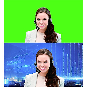 BOYXCO Gen2 Collapsible Portable Webcam Background Chroma Key Greenfor Video Chats, Zoom, Skype, Backdrop Video Calls, Chromakey (58in×58in)