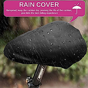 TOMDLING Kids Gel Bike Seat Cushion Cover, Breathable Memory Foam Child Bike Seat Cover, Seat Cushion for Children's Bicycle, with Water and Dust Resistant Cover, 9"x6" (Pink)