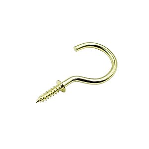 Tsnamay 50Pcs 1-1/2" Brass-Plated Ceiling Screw Cup Hooks