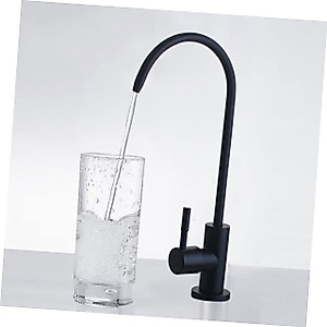 UKCOCO 1pc Clean Water Faucet Swivel Faucet Outdoor faucets Black Sink Faucet Mini Drinking Water tap Drinking Fountain Faucet Brass Faucet Kitchen Household Faucet Single Cooling Faucet