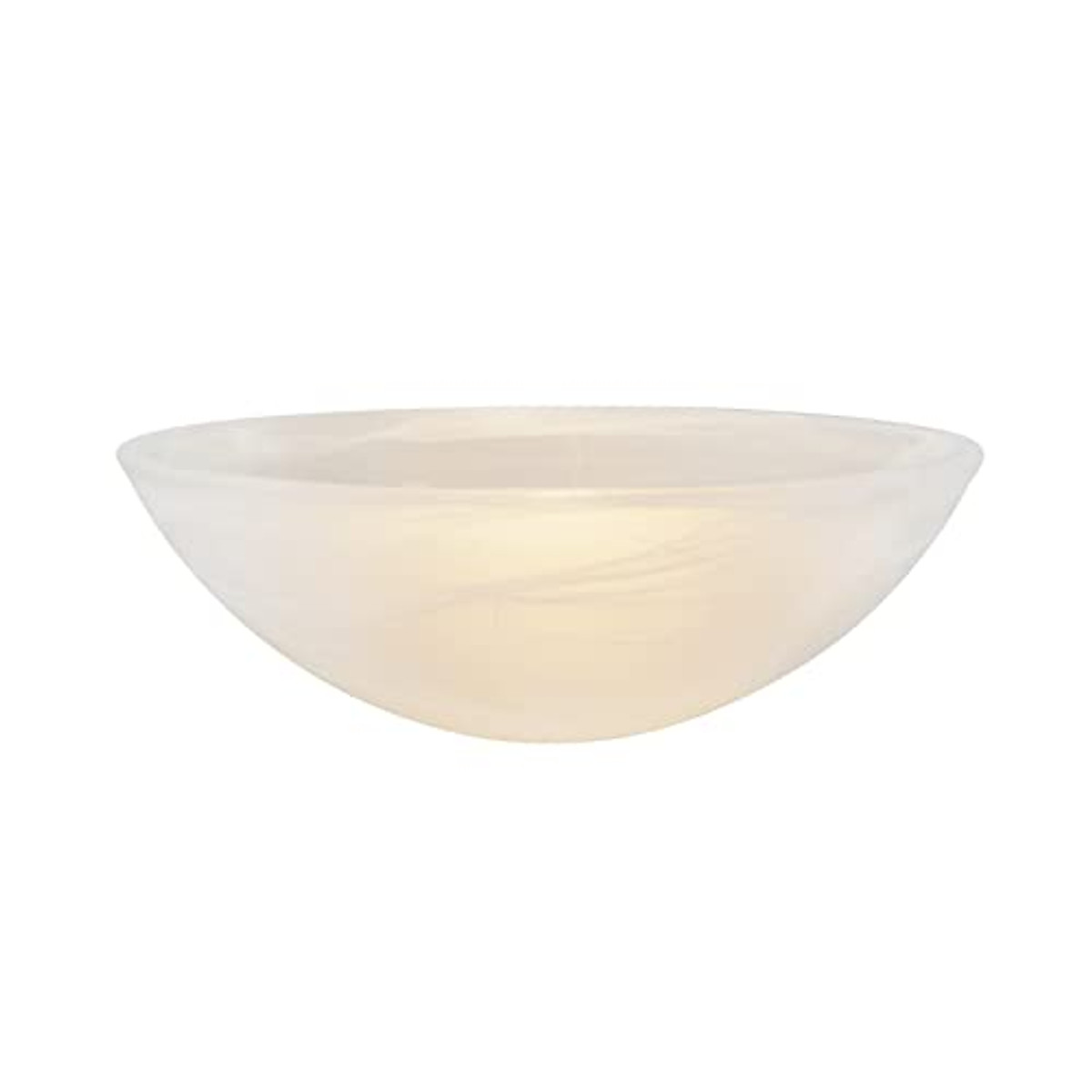 Aspen Creative 23514-11, Alabaster Replacement Glass Shade for Medium Base Socket Torchiere Lamp, Swag Lamp, Pendant and Island Fixture. 9-7/8" Diameter x 3-1/2" High.