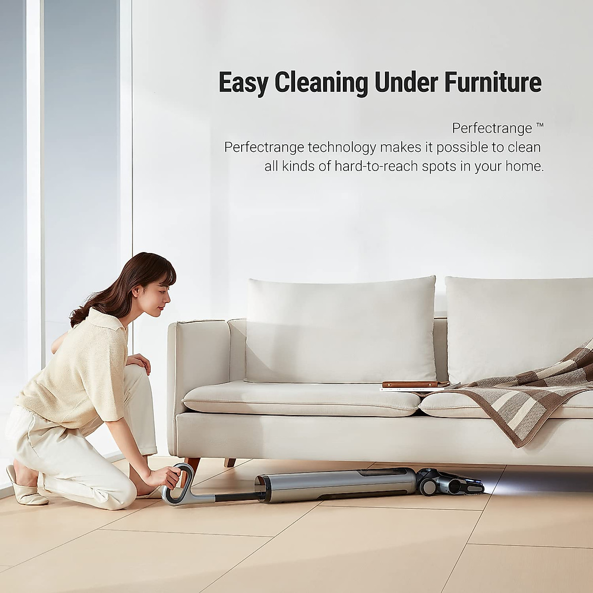 OSOTEK H200 Cordless Wet Dry Vacuum Cleaner & Mop & Wash 3 in 1 for Hardwood Hard Floor Pet Hair, with Long Battery Life, Self-Cleaning, LCD Display, Voice Prompt, Ultra-Wide Brush Roller, LED Light