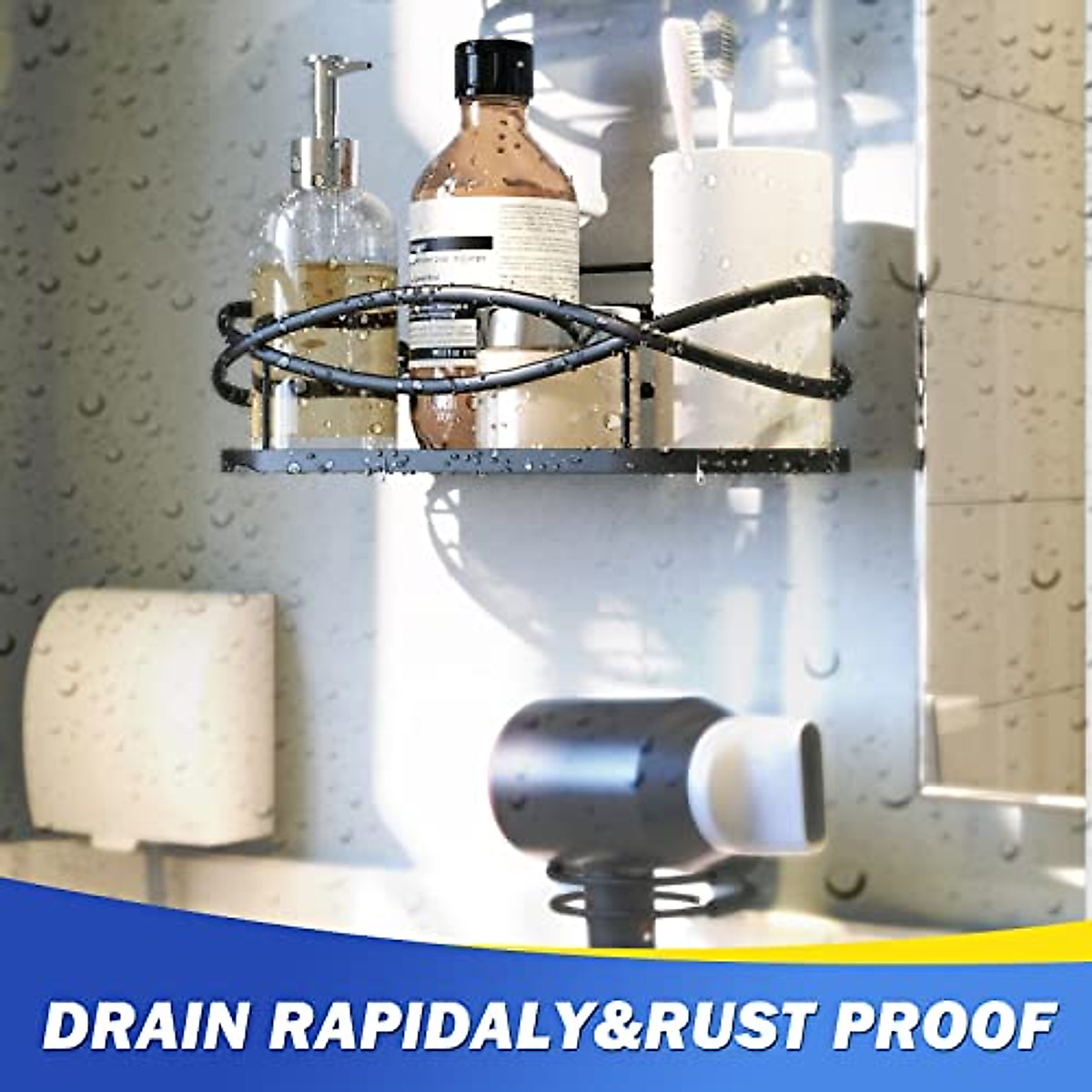 Shower Caddy Basket, Shower Shelf 4Pack, Adhesive Drill-Free, Rustproof Shower Organizer for Inside Shower & Kitchen,Shower Rack for Bathroom Storage