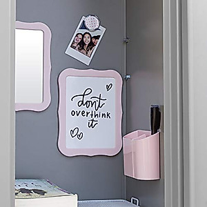 U Brands Locker Accessories Kit, Back to School Essentials, Blush, 6-Piece, Includes Whiteboard, Mirror, and Organizing Supplies