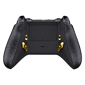 Chrome Gold Glossy Replacement Redesigned Back Buttons HK3 HK4 Trigger Lock K1 K2 Paddles for eXtremeRate Xbox One S X Controller Lofty Remap & Trigger Stop Kit