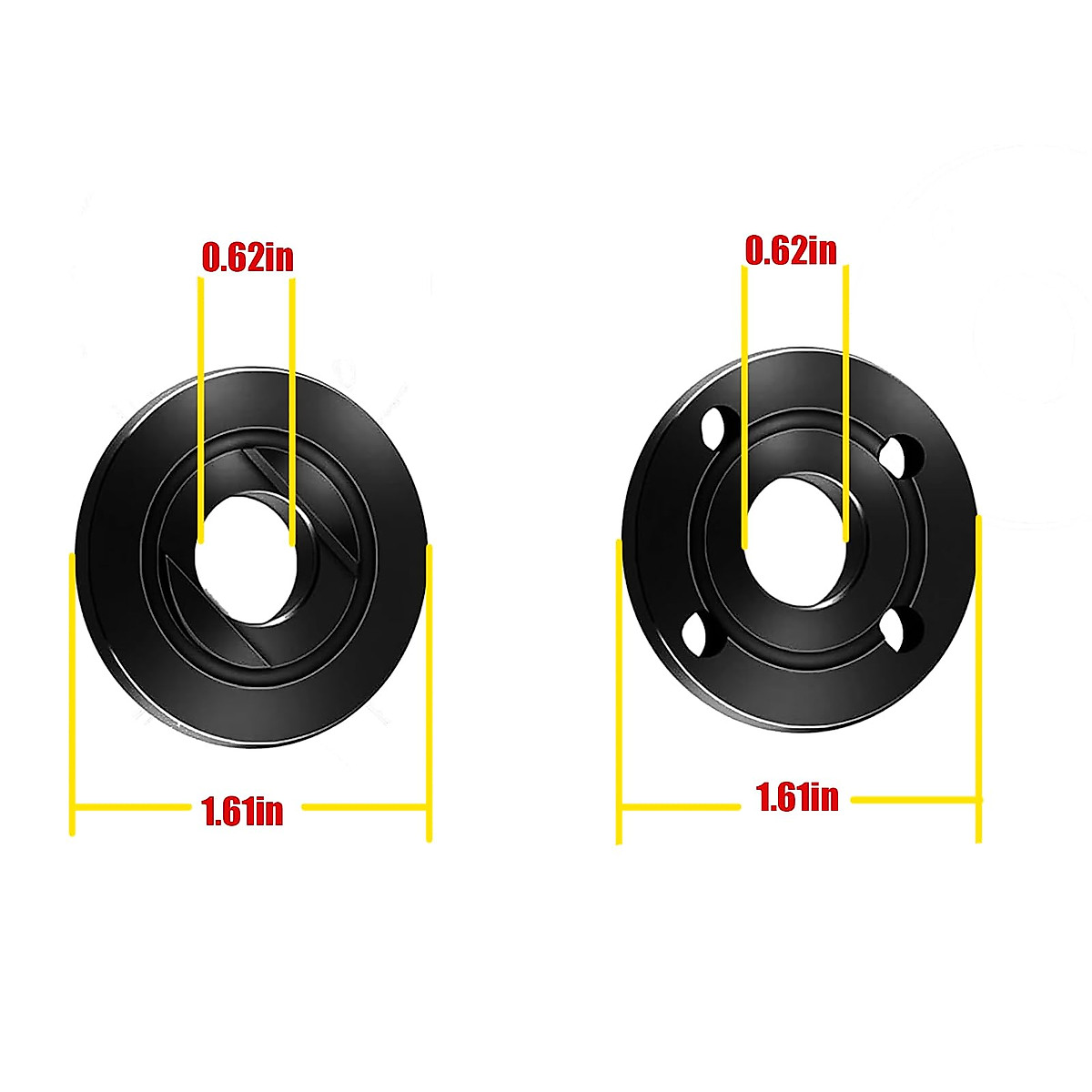 Generic Angle Grinder 193465-4 224399-1 224568-4 Wrench Spanner Metal Lock Nut Flange 1/4''-20 Compatible with Dewalt Milwaukee Makita Bosch Black&Decker Ryobi 4.5"" 5"" 5/8-11