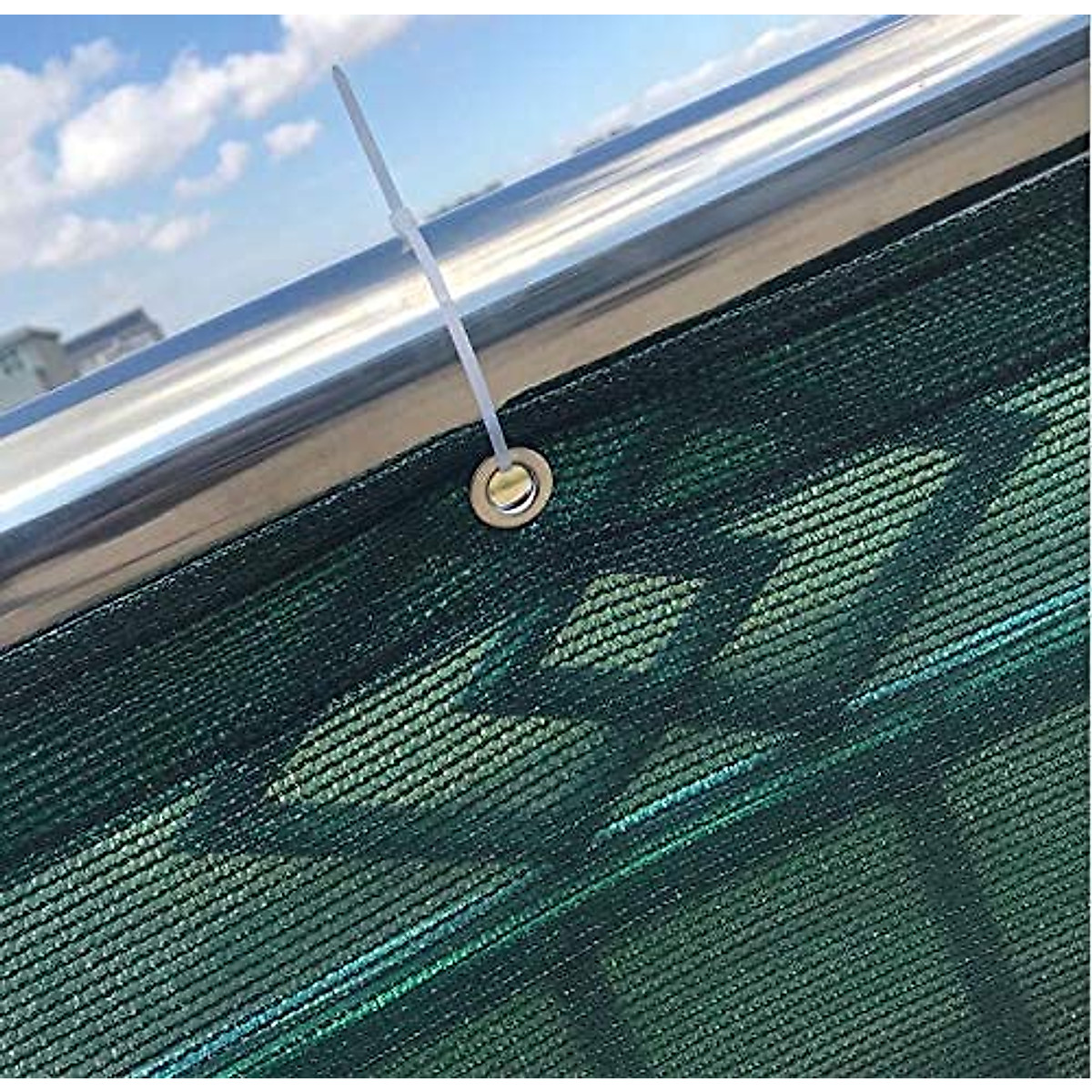 GWOKWAI Fence Privacy Screen Mesh, Heavy Duty Windscreen Fencing Netting with 12pcs Tie Shade Net Cover for Garden Fence Construction Site Yard